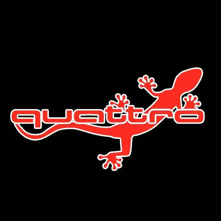 AUDI QUATTRO GECKO LOGO PROJECTOT LIGHTS Nr.63 (quantity 1 = 2 Logo Fi ...