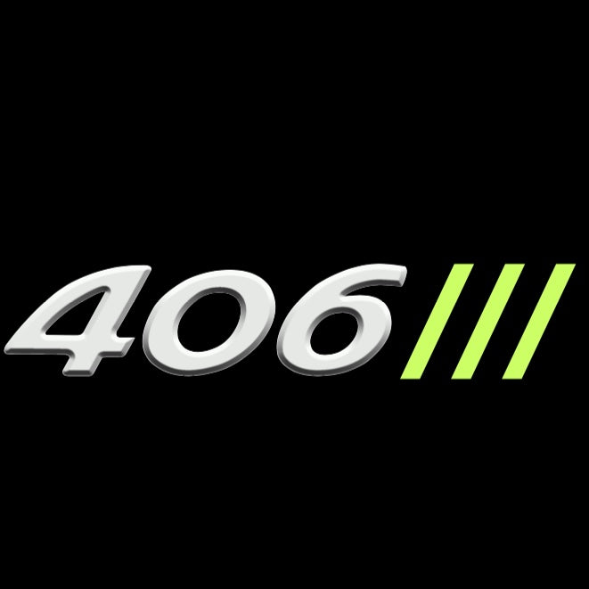 PEUGEOT 406 LOGO PROJECTOT LIGHTS (quantity 1 = 2 Logo Films /2 door l