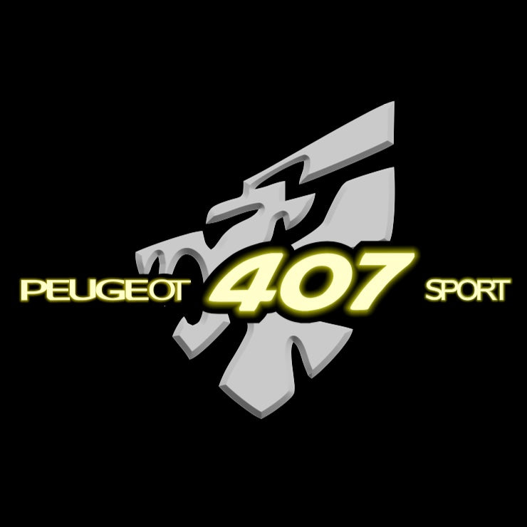 PEUGEOT 407 LOGO PROJECTOT LIGHTS (quantity 1 = 2 Logo Films /2 door l ...