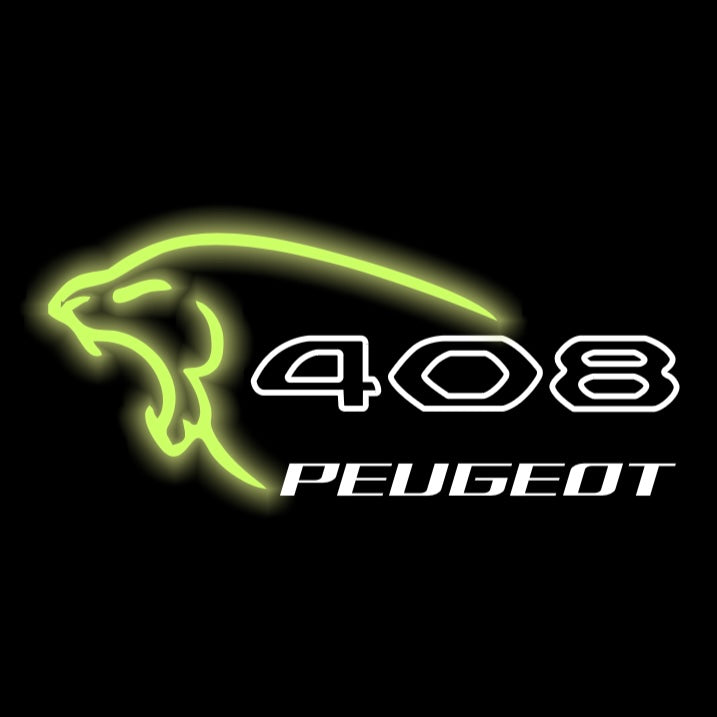 PEUGEOT 408 LOGO PROJECTOT LIGHTS (quantity 1 = 2 Logo Films /2 door l ...