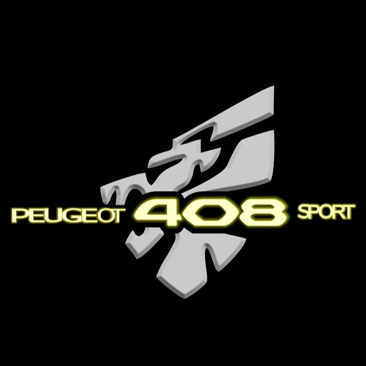 PEUGEOT 408 LOGO PROJECTOT LIGHTS (quantity 1 = 2 Logo Films /2 door l