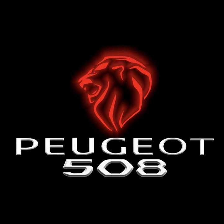 PEUGEOT 508 LOGO PROJECTOT LIGHTS (quantity 1 = 2 Logo Films /2 door l ...