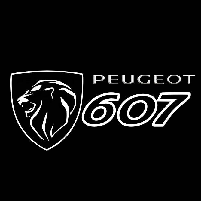 PEUGEOT 607 LOGO PROJECTOT LIGHTS (quantity 1 = 2 Logo Films /2 door l ...