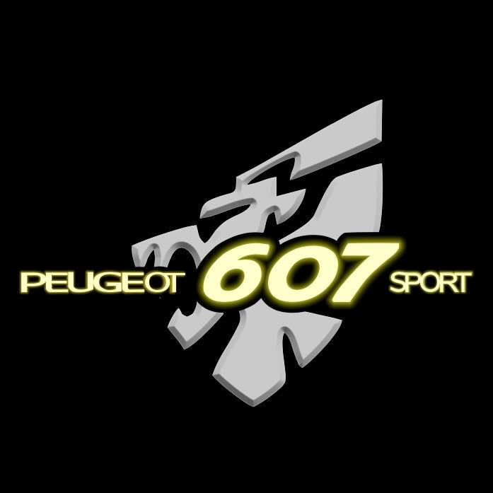 PEUGEOT 607 LOGO PROJECTOT LIGHTS (quantity 1 = 2 Logo Films /2 door l ...