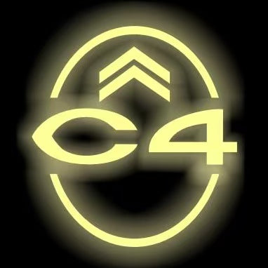 CITROËN C4 LOGO PROJECTOT LIGHTS (quantity 1 = 2 Logo Films /2 door li ...