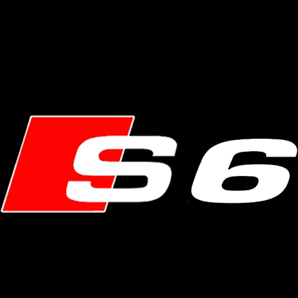 AUDI S6 LOGO PROJECTOT LIGHTS Nr.27 (quantity 1 = 2 Logo Films /2 door ...