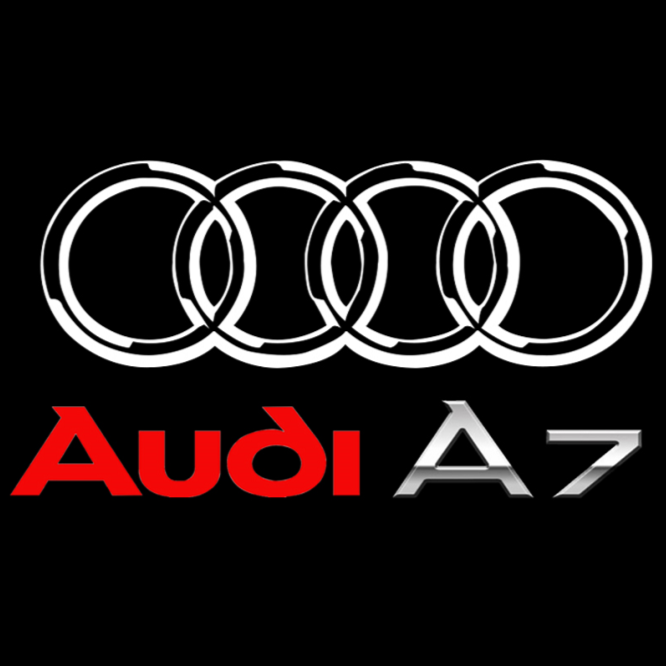 AUDI A7 LOGO PROJECTOT LIGHTS Nr.45 (quantity 1 = 2 Logo Films /2 door