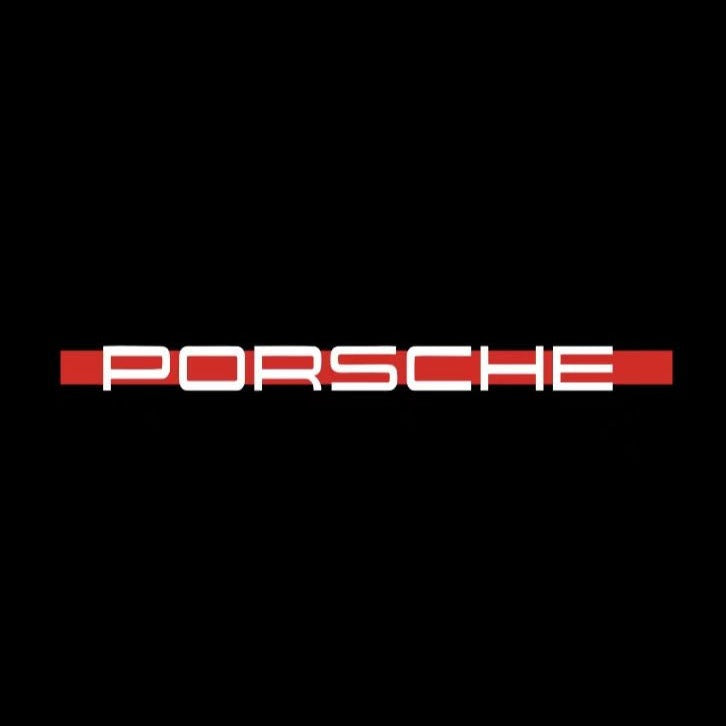 PORSCHE Original LOGO PROJECTOT LIGHTS Nr.74 (quantity 1 = 2 Logo Film ...