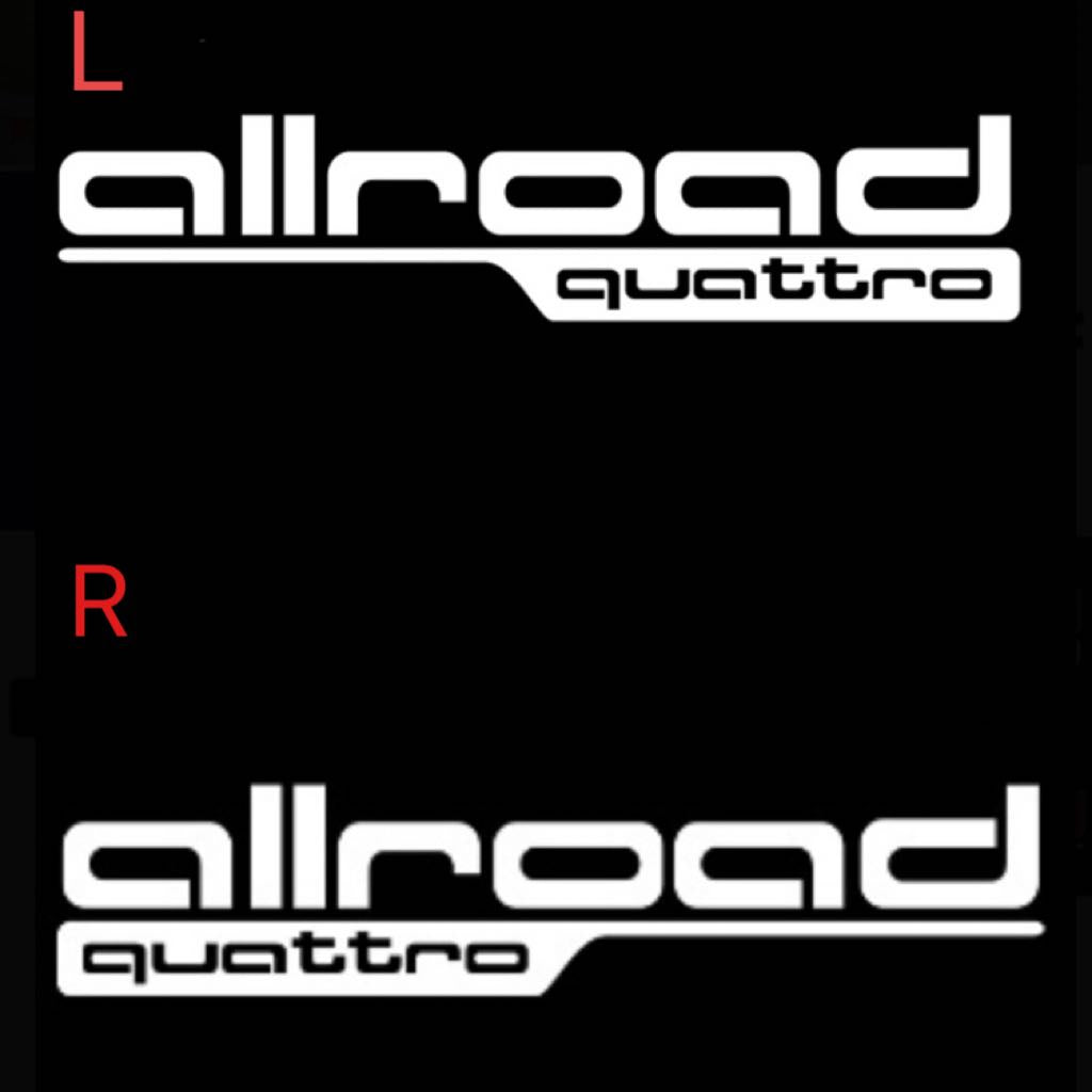 AUDI ALLROAD LOGO PROJECTOT LIGHTS Nr.160 (quantity 1 = 2 Logo Films ...