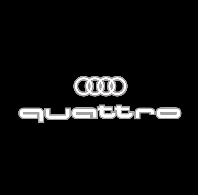 AUDI QUATTRO LOGO PROJECTOT LIGHTS Nr.955 (quantity 1 = 2 Logo Films ...