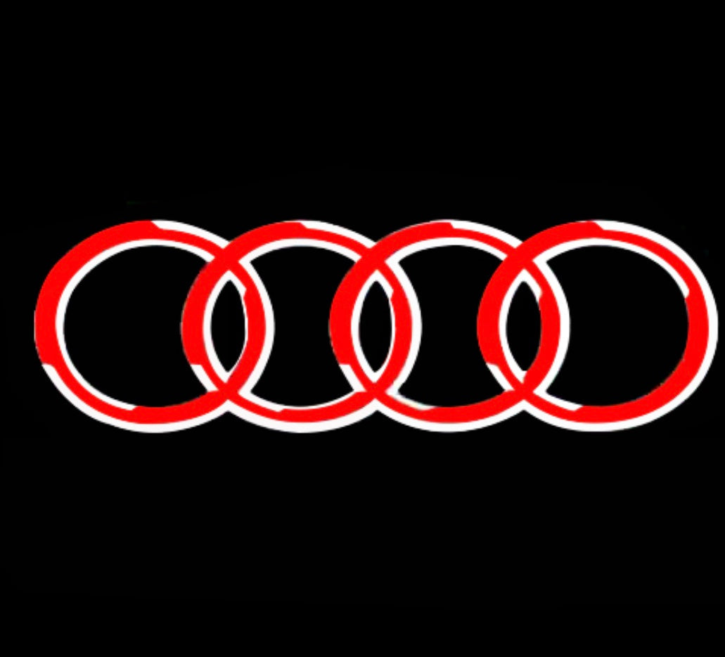 AUDI 4 RINGS LOGO PROJECTOT LIGHTS Nr.143 (quantity 1 = 2 Logo Films ...