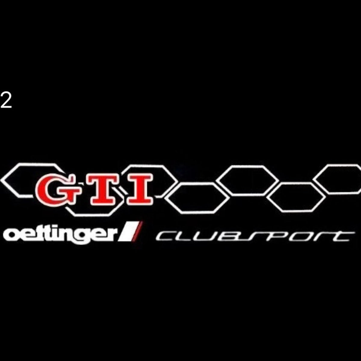 Volkswagen Door lights GTI Logo Nr. 21 (quantity 1 = 2 Logo Films /2 d ...