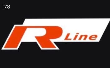 Volkswagen Door lights R LINE Logo Nr. 35 ( quantity 1 = 2 Logo Film ...